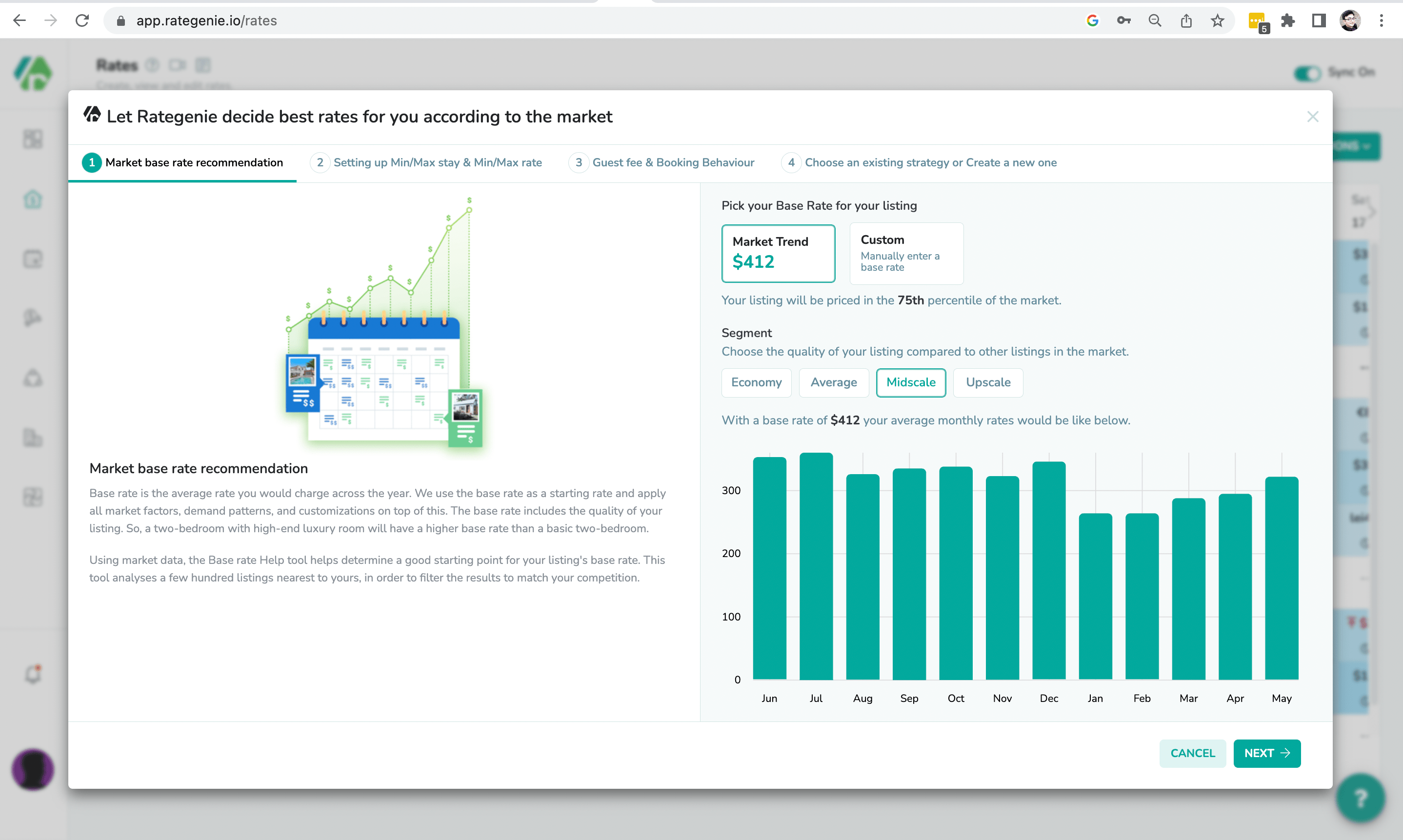 Introducing Rategenie new Guided wizard for the market recommended ...